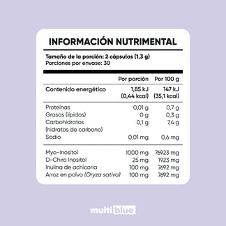 Multiblue Inositol 60 Cap – MultiBlue | Los Suplementos #1 en el Mercado