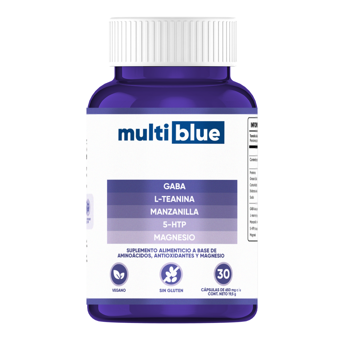 Multiblue Magnesio y GABA 30 Cap – MultiBlue | Los Suplementos #1 en el ...