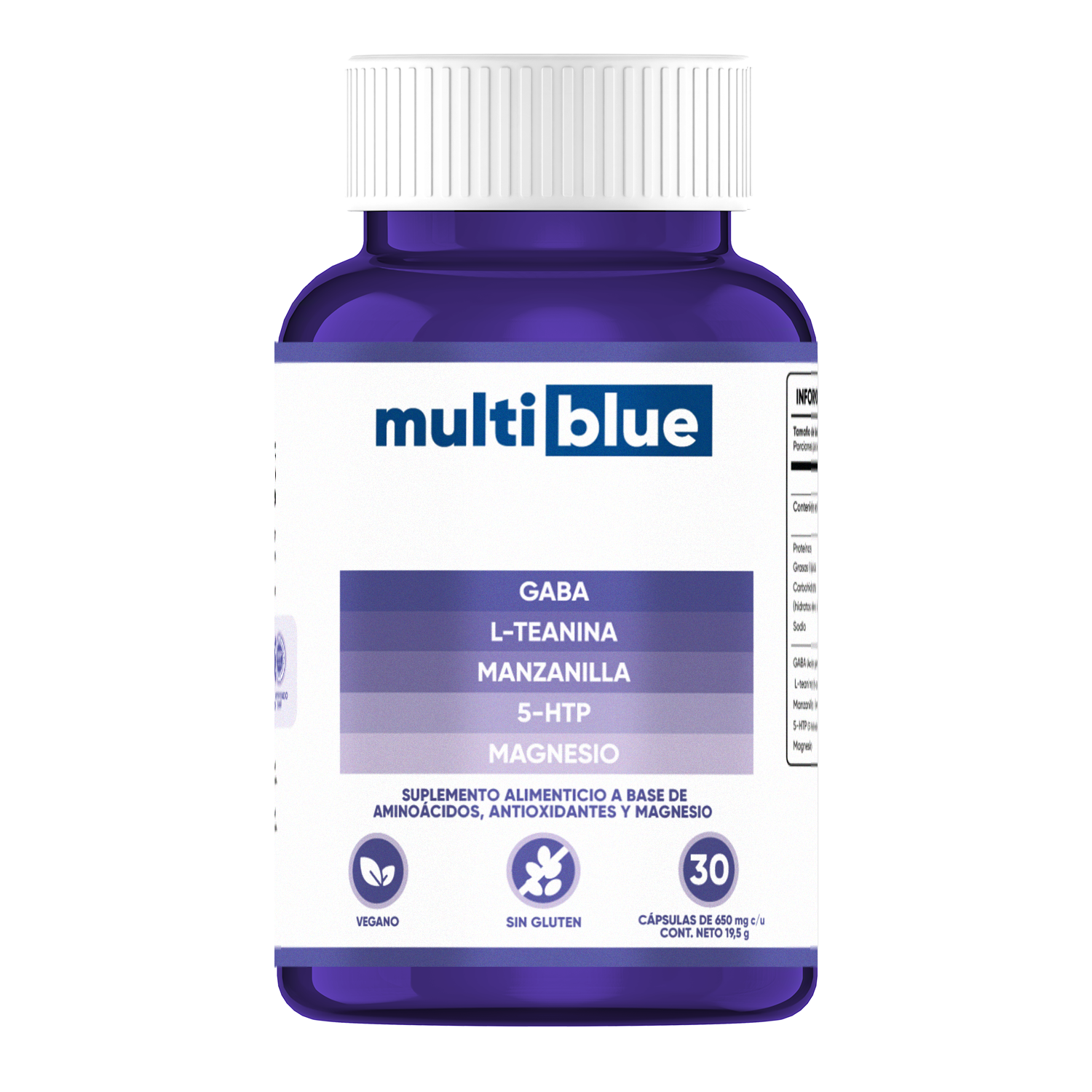 Multiblue Magnesio y GABA 30 Cap – MultiBlue | Los Suplementos #1 en el ...